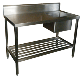 MESA DE SERVICIO CON TARJA | Rosticeros VALMEX